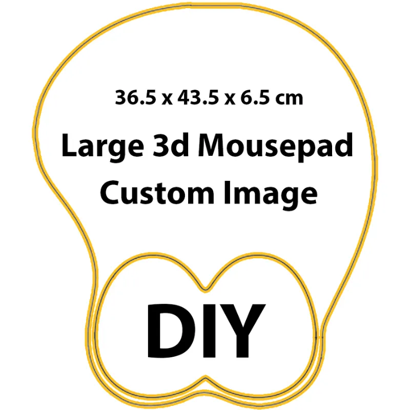 Custom 3d Mousepad Extra Large With Wrist Support 43.5x36.5x6.5cm ...